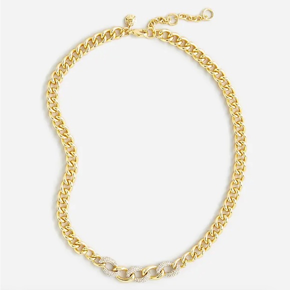 J. Crew | Jewelry | Crystal Chain Neckless | Poshmark